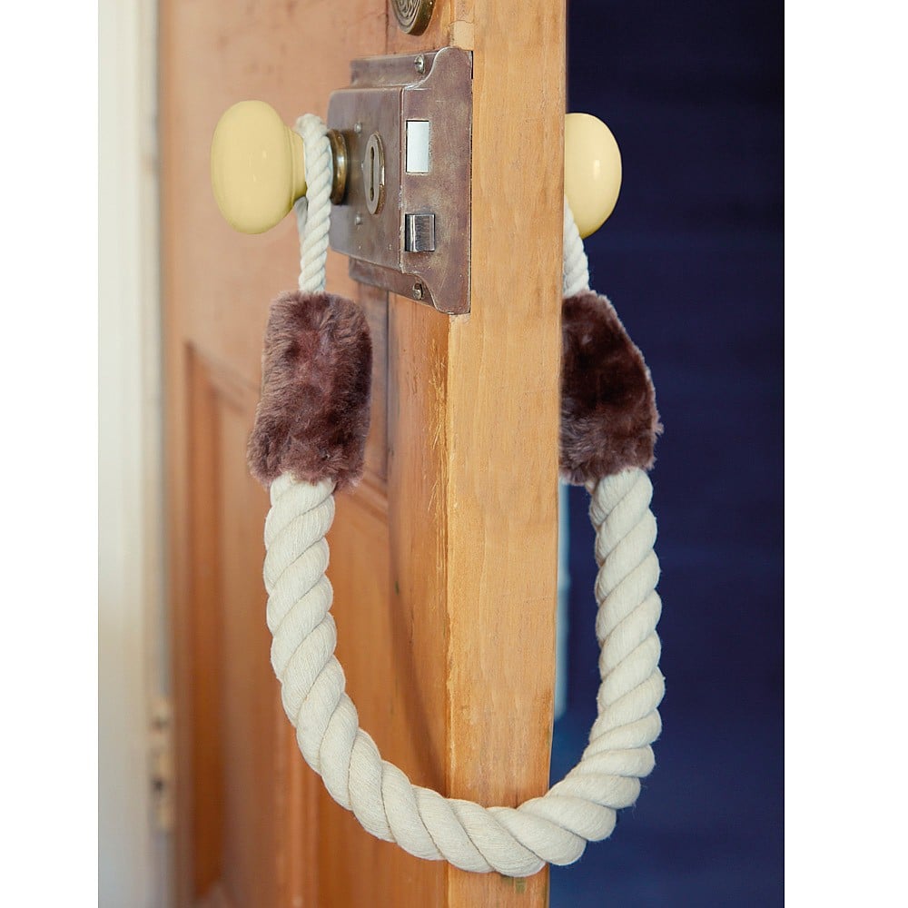 Set of 2 Rope Doorstops: protect fingers from doors.