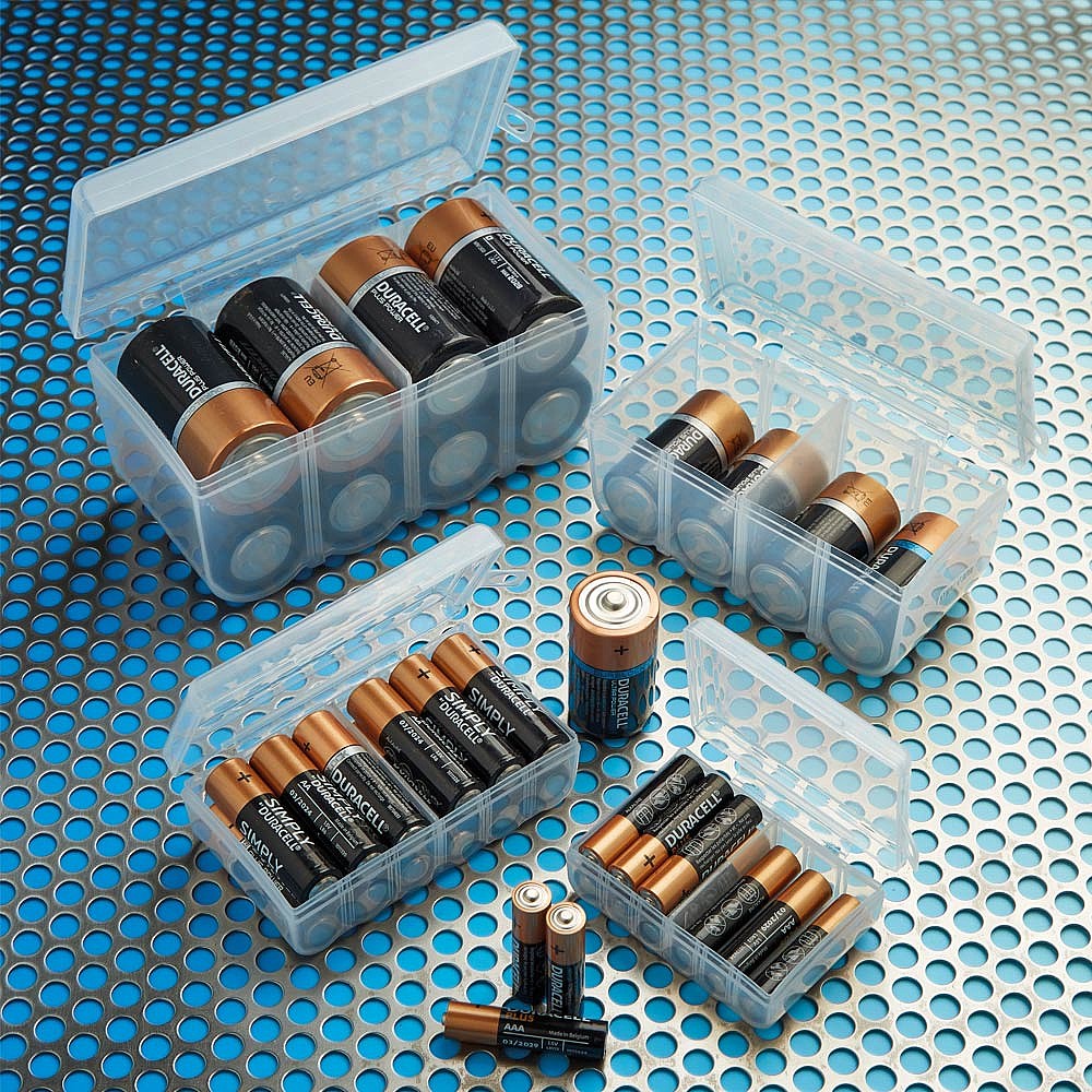 Pack of 4 Battery Storage Boxes | Coopers of Stortford