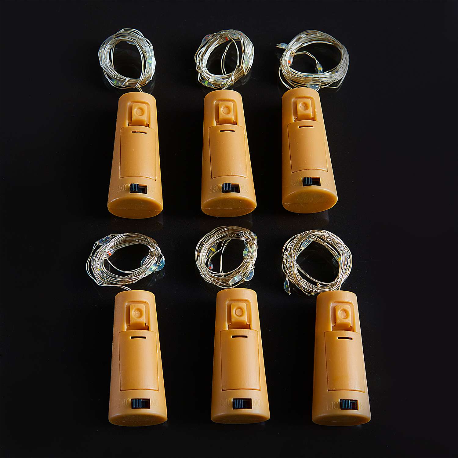 Set of 6 Multi-coloured Wine Bottle Stopper String Lights | Coopers Of ...