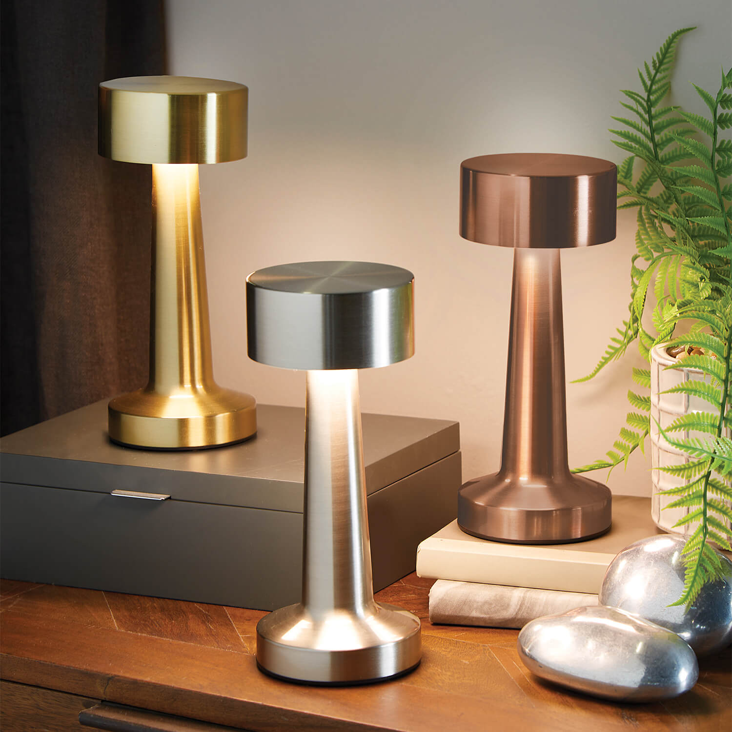 Gold Rechargeable Table Lamp | Coopers Of Stortford