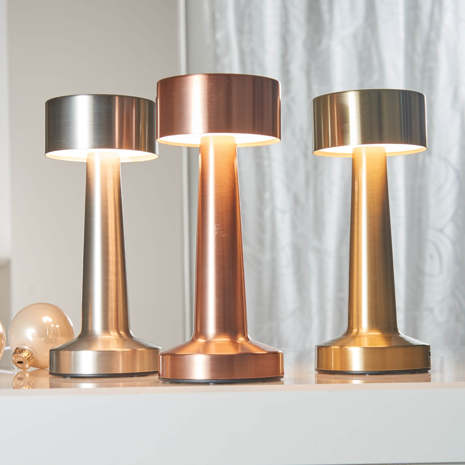 Gold Rechargeable Table Lamp | Coopers Of Stortford