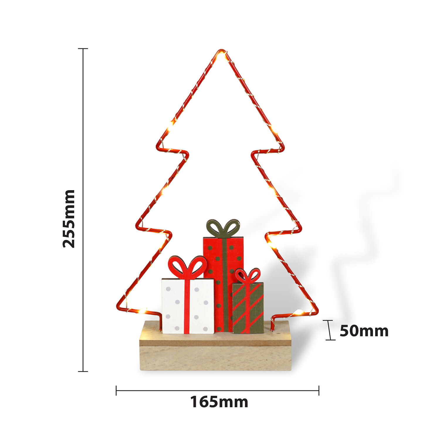 Wire Frame LED Christmas Tree Festive Display | Coopers Of Stortford