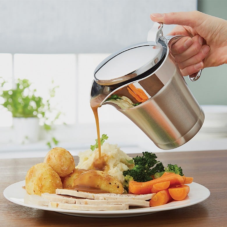 500ml Double Wall Stainless Steel Gravy/Sauce Jug