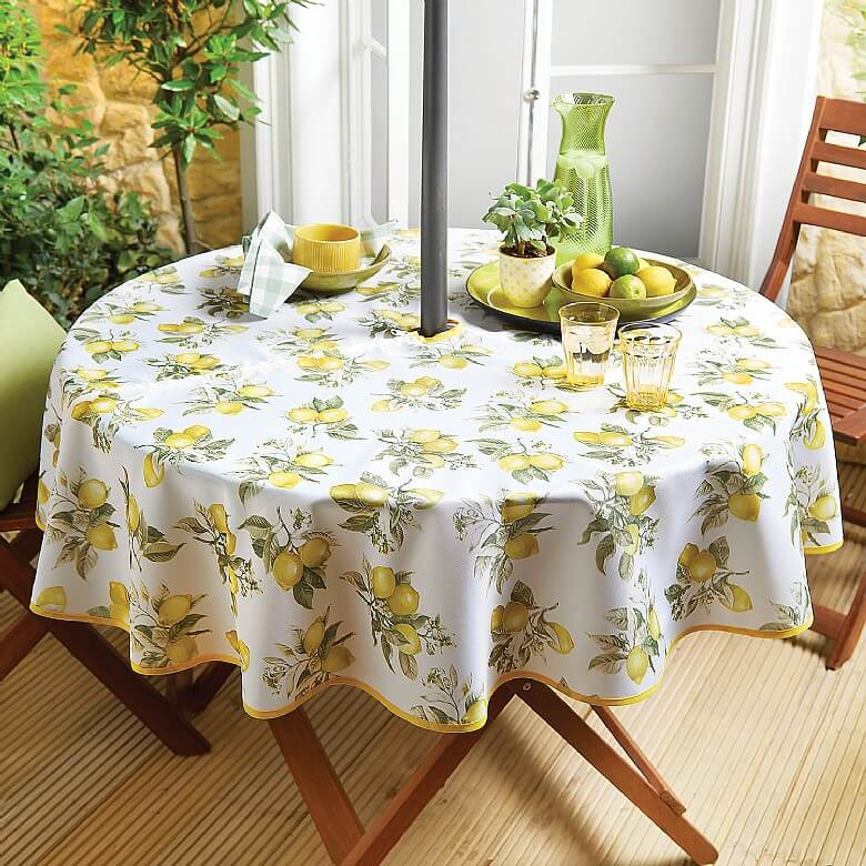Long round tablecloths store