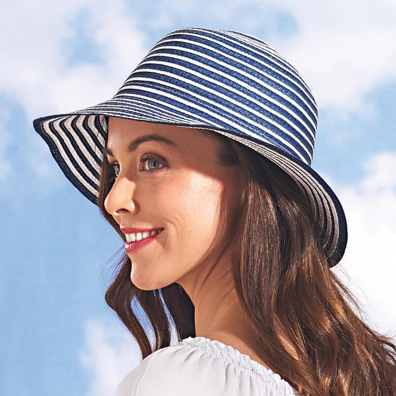 Foldaway Stripe Hat | Coopers Of Stortford