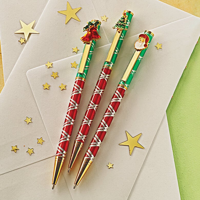 Set of 3 Christmas Gift Pens | Coopers Of Stortford