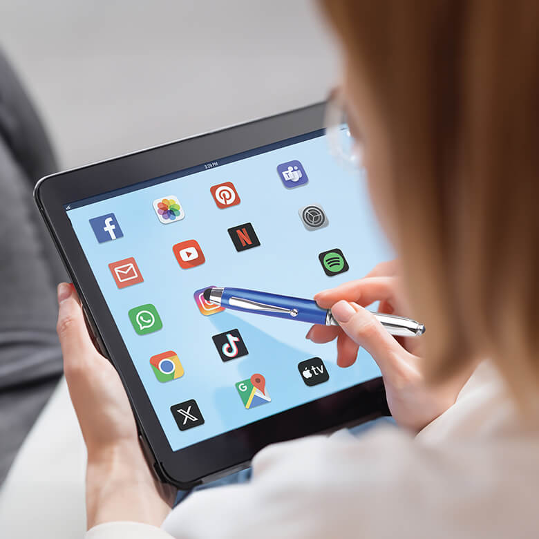 Set of 3 Touch Pens with Flashlight - Buy 2 & Save £5 | Coopers Of ...