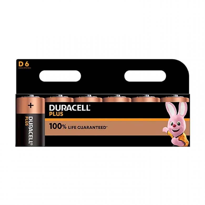 Pack of 6 Duracell D Batteries | Coopers Of Stortford