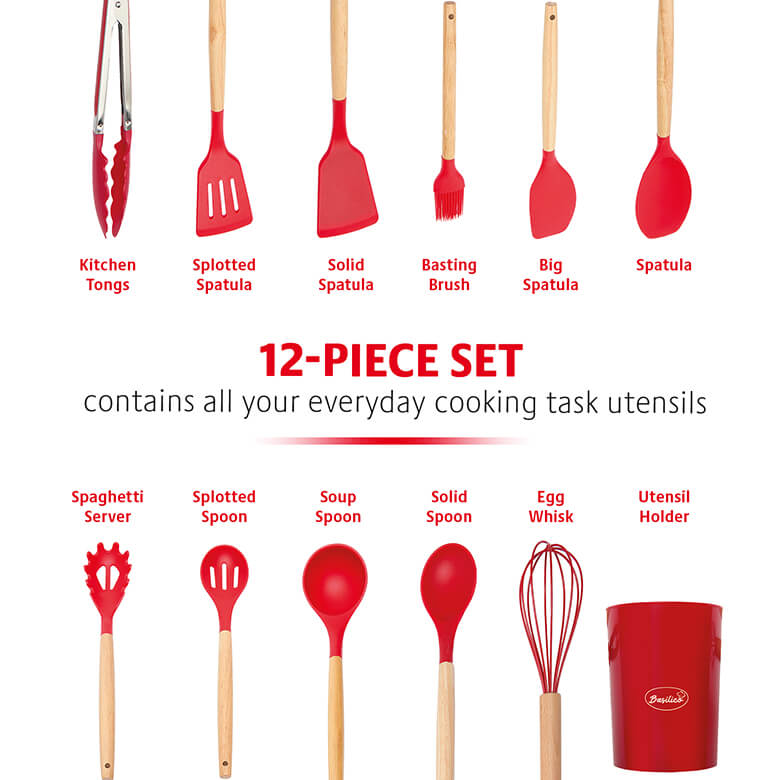 Silicone cooking utensils store