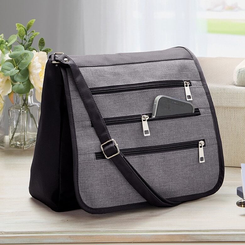 Black RFID Protected Organiser Bag | Coopers Of Stortford