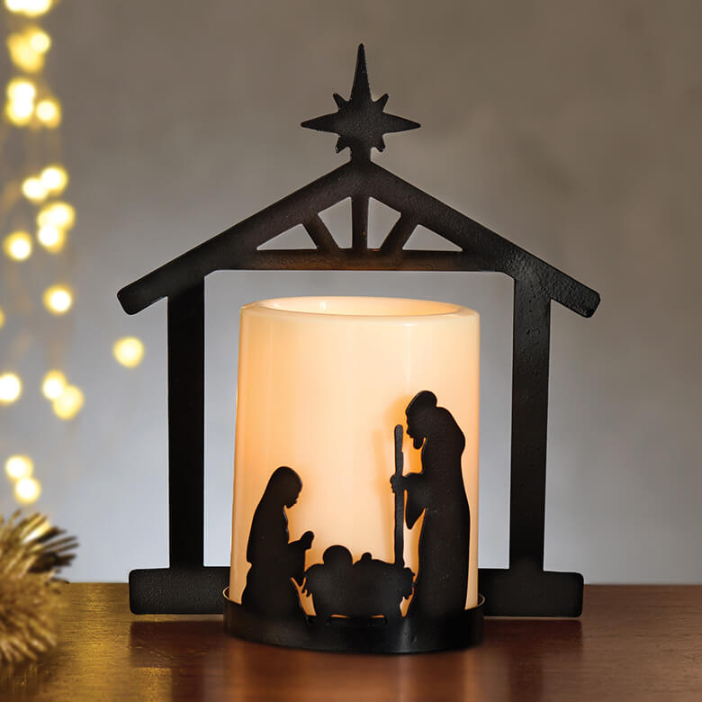 Nativity Scene LED Candle Holder | Coopers Of Stortford