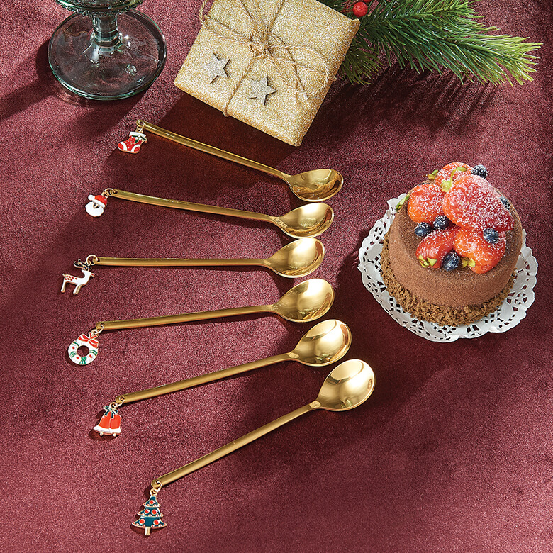 Set of 6 Christmas Spoons | Coopers Of Stortford