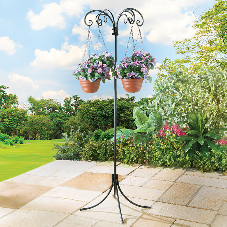 Hanging basket stand store