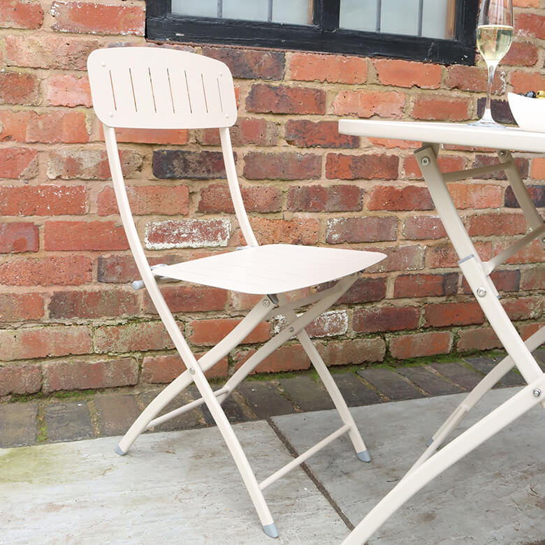 Venice 3 Piece Folding Bistro Set Champagne Coopers Of Stortford