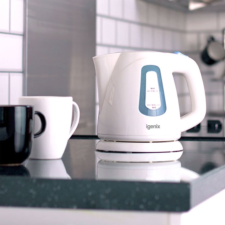 Igenix 1 Litre Cordless Jug Kettle - White | Coopers Of Stortford Igenix 1 Litre Cordless Jug Kettle - White | Coopers Of Stortford