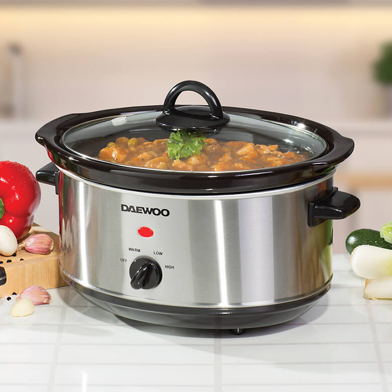 Daewoo 6.5L Slow Cooker Stainless Steel | Coopers Of Stortford