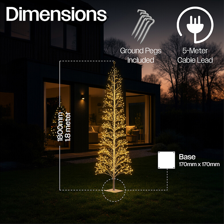 Commercial Outdoor White Wire Christmas Tree