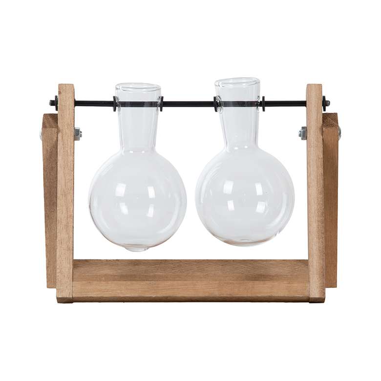 Wooden Cutting Vase Set of 2 | Coopers Of Stortford
