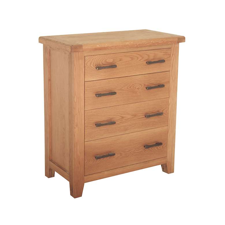Premium Oak 4 Drawer Chest | Furniture | Coopers Of Stortford