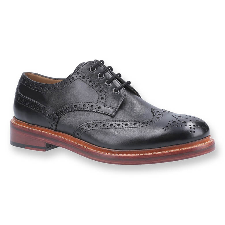 Cotswold Men's Quenington Leather Goodyear Welt Shoe - Black | Coopers ...