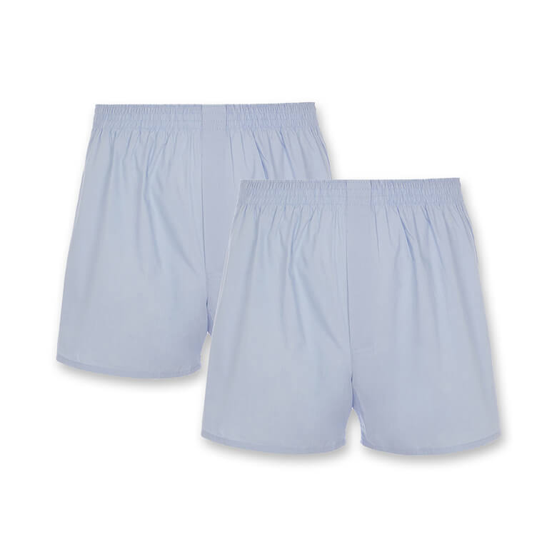 Light Blue Classic Woven Boxers 2 Pair Pack Coopers Of Stortford