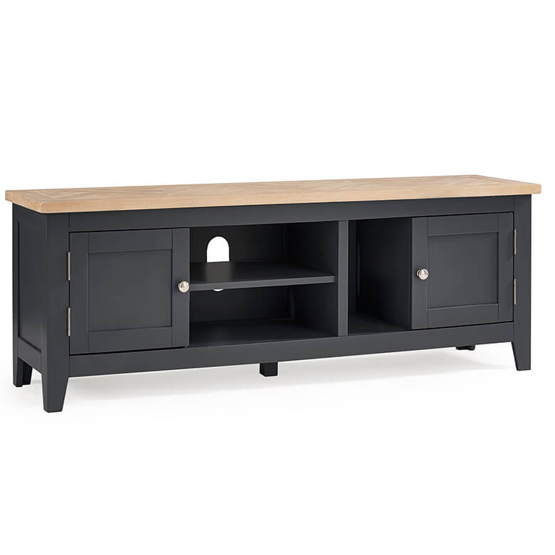 Dark grey tv cabinet store