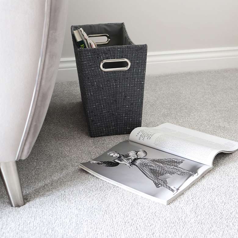 Set Of 3 Shadow Rectangular Fabric Storage Boxes | Coopers Of Stortford