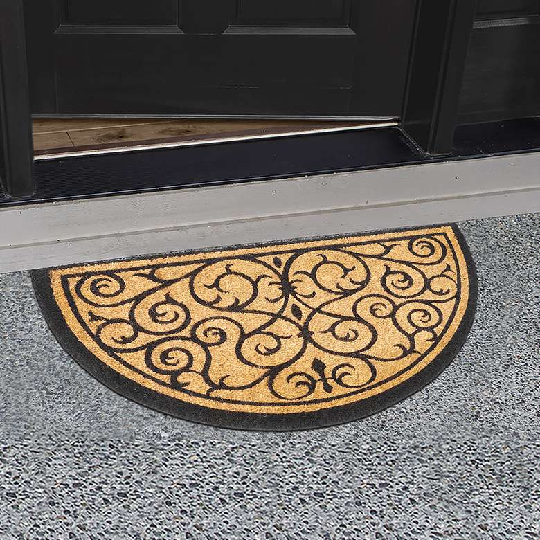 Rubber Door Mat Half Moon