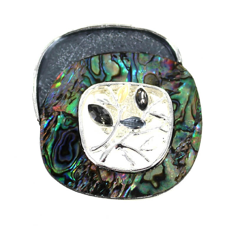 Magnetic Abalone Tree Of Life Brooch | Coopers Of Stortford