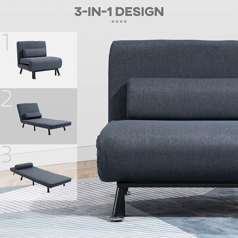 Sofa Chair Lounge Sleeper Bed Black Coopers Of Stortford
