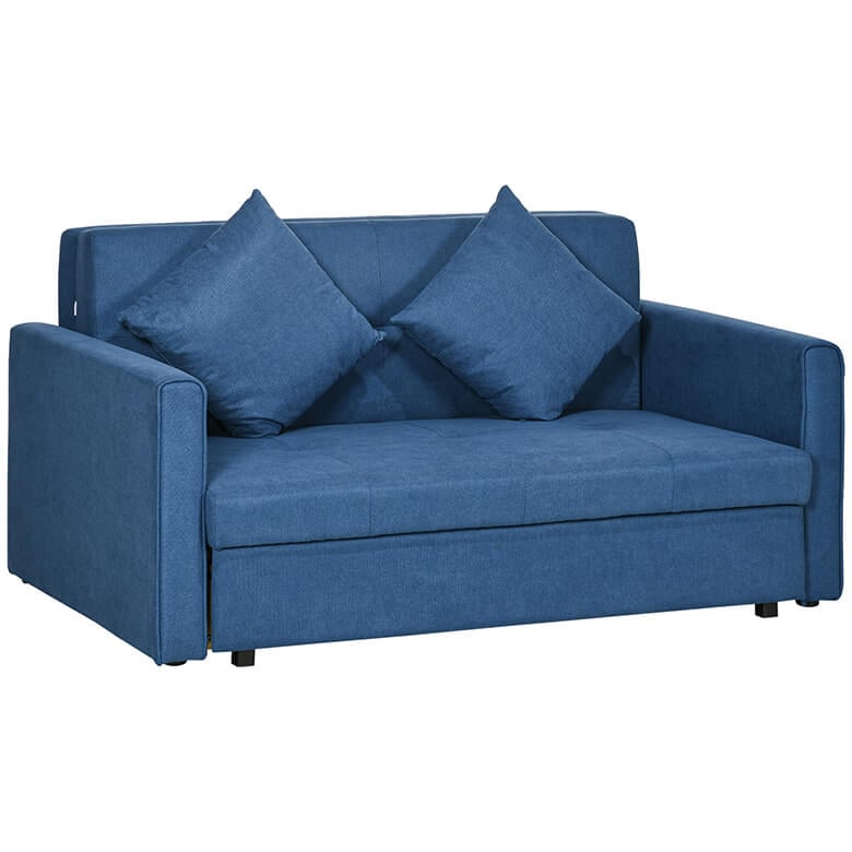 Blue 2 seater sofa bed store