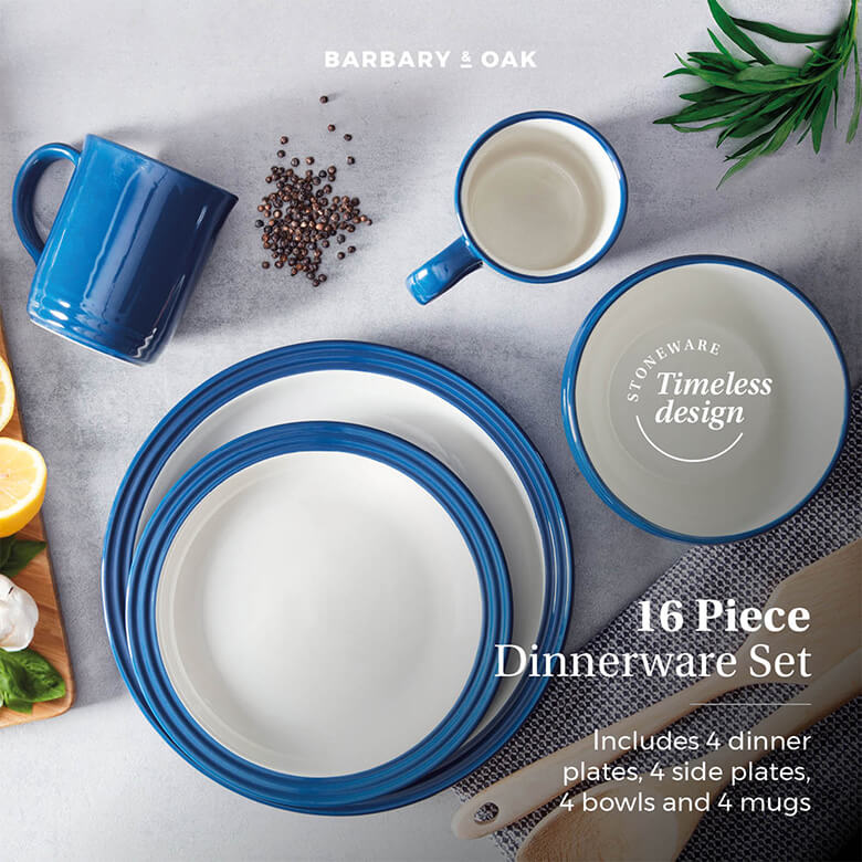 Blue dinnerware sets store