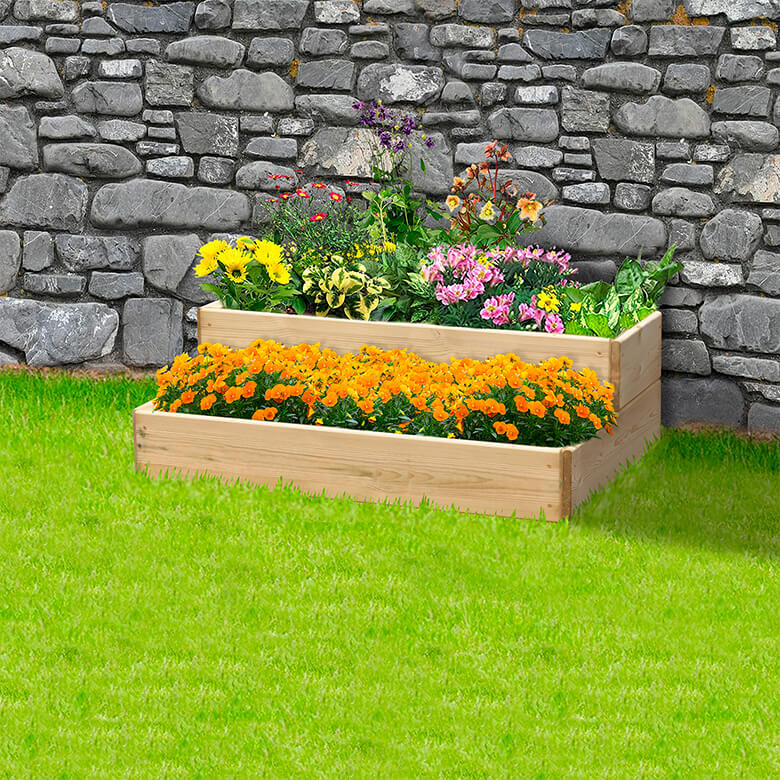 Multi Level Flower Beds Rock