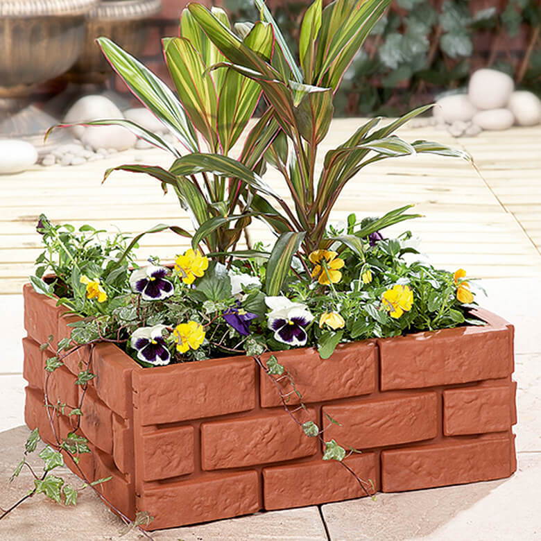 Brick Effect Garden Border Set of 4 | Coopers Of Stortford