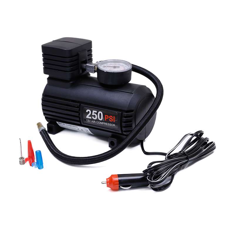12V Compact Air Compressor With Gauge