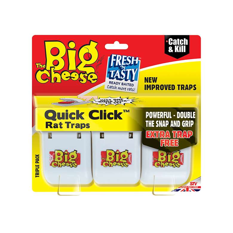 Quick Click Rat Traps - Pack Of 3 | Coopers Of Stortford