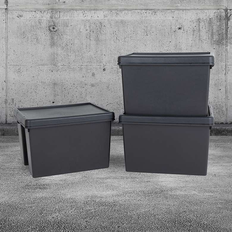 Pack Of 3 45l Wham Bam Heavy Duty Recycled Boxes Home Storage