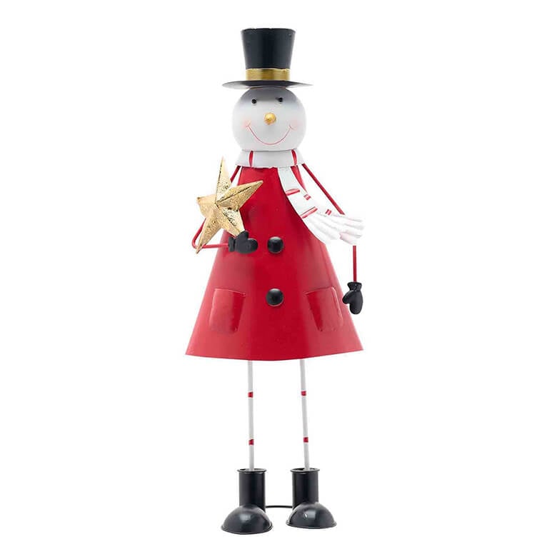 Metal Snowman Ornament - 46cm | Coopers Of Stortford